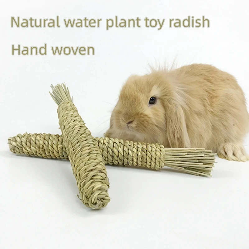 Rabbit Chew Toys Grass Woven Natural Rabbit Chew Carrot Rabbit Chew ...