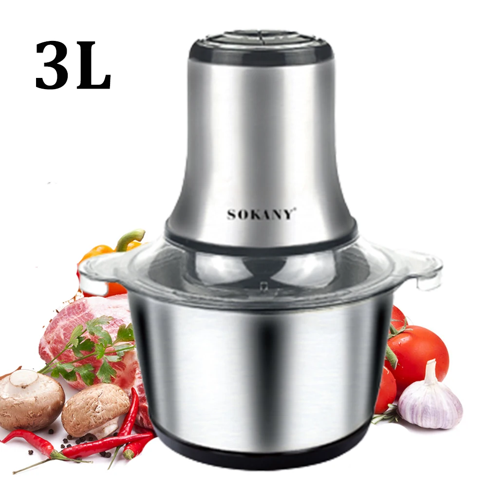 800W-3L-Electric-Meat-Grinder-Multifunction-Food-Processor-Stainless-Steel-Kitchen-Grinder ...