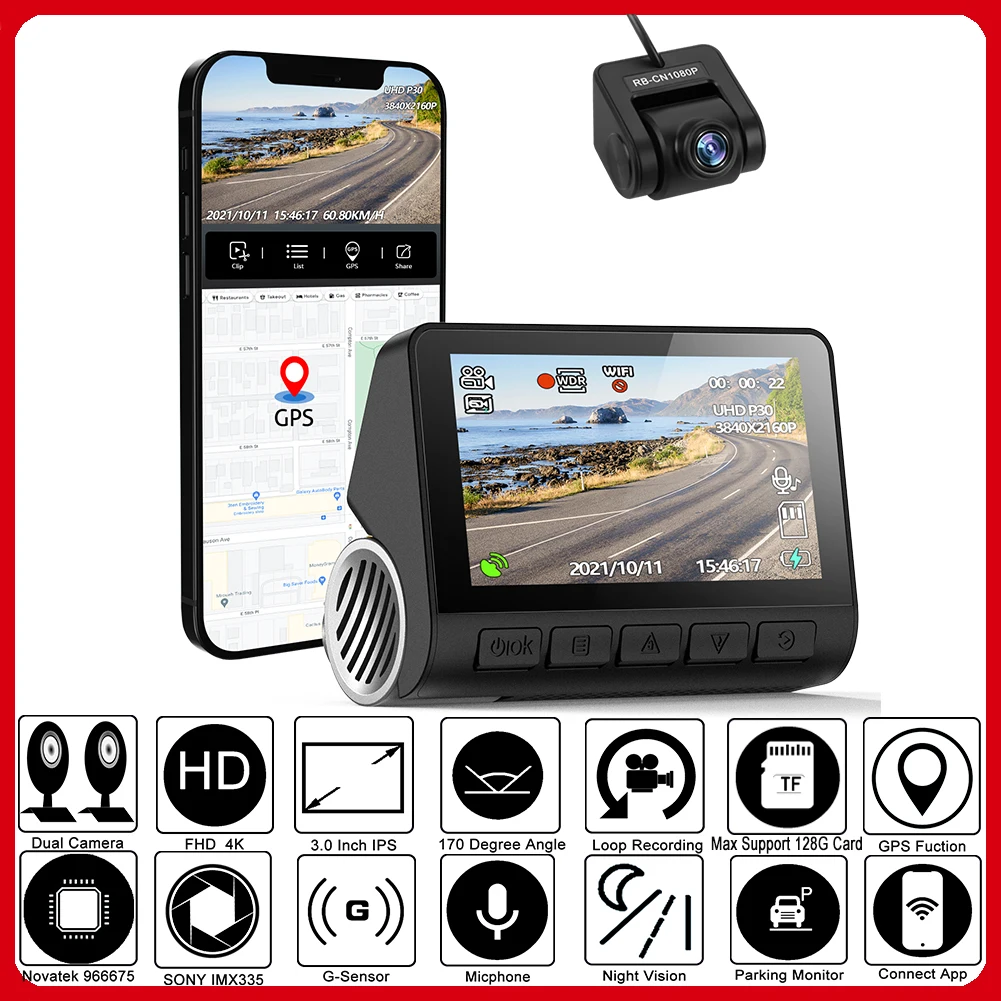XYZCAM-2K-4K-Dual-Dash-Camera-3-0-Inch-LCD-WiFi-Car-DVR-24H-Parking ...