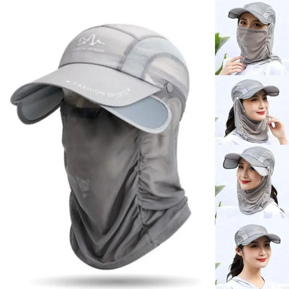 Retractable-Brim-Sun-Hat-New-Cycling-Outdoor-Full-Face-Mask-Breathable ...