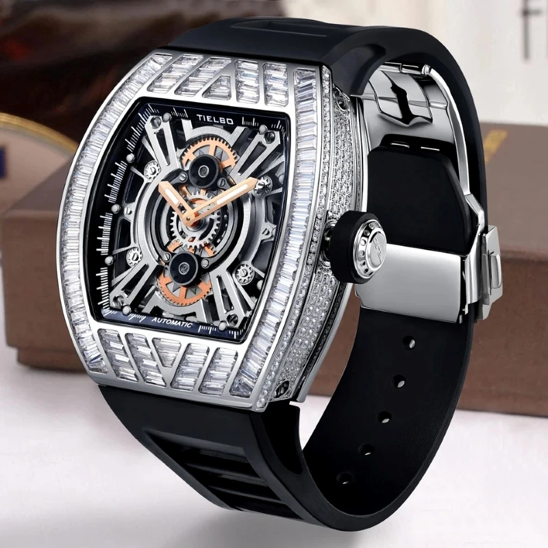 TIELBO-Luxury-Mechanical-Tonneau-Man-Watch-Automatic-Mechanical ...
