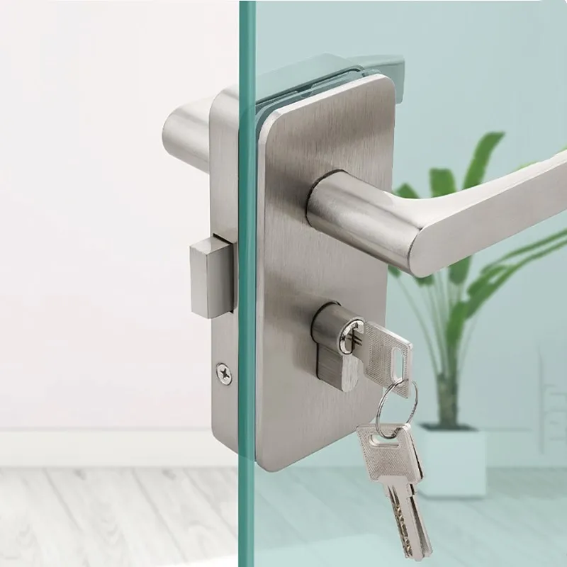 Office-Glass-Door-Lock-Interior-Sliding-Door-Handle-Lock-Single-Double ...
