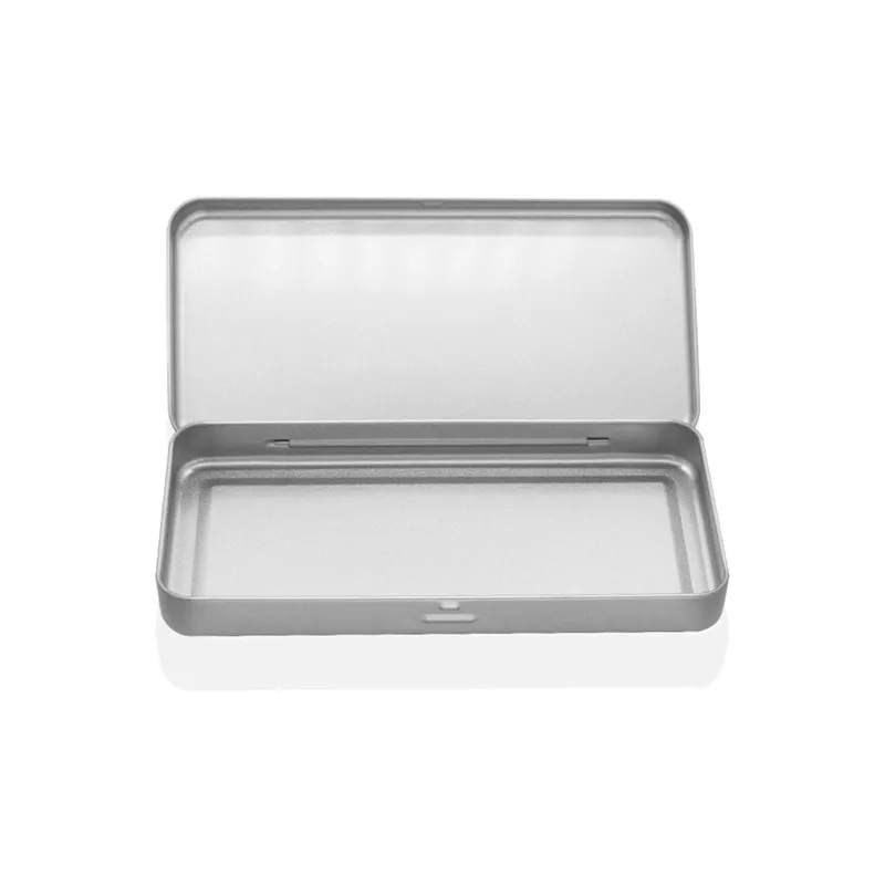 1-Pc-silver-Metal-Rectangle-Box-Empty-Tin-Box-with-Lid-Water-Colour ...