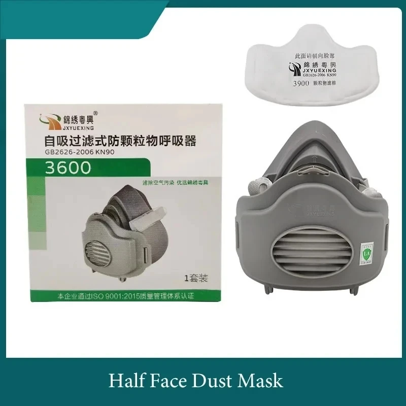 Reusable Dust Proof Respirator Rubber Half Face Dust Mask With Filters ...