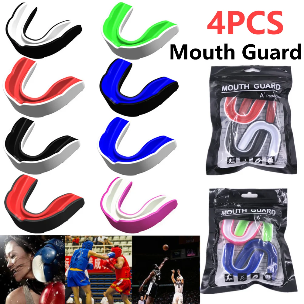 4pcs-Mouth-Guard-Teeth-Protector-Adult-Kids-Taekwondo-Boxing-Football ...