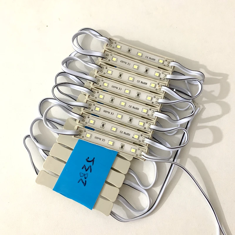 100pcs/lot 2835 DC12V LED Module 70*12mm Cool White 0.72W 3leds ...