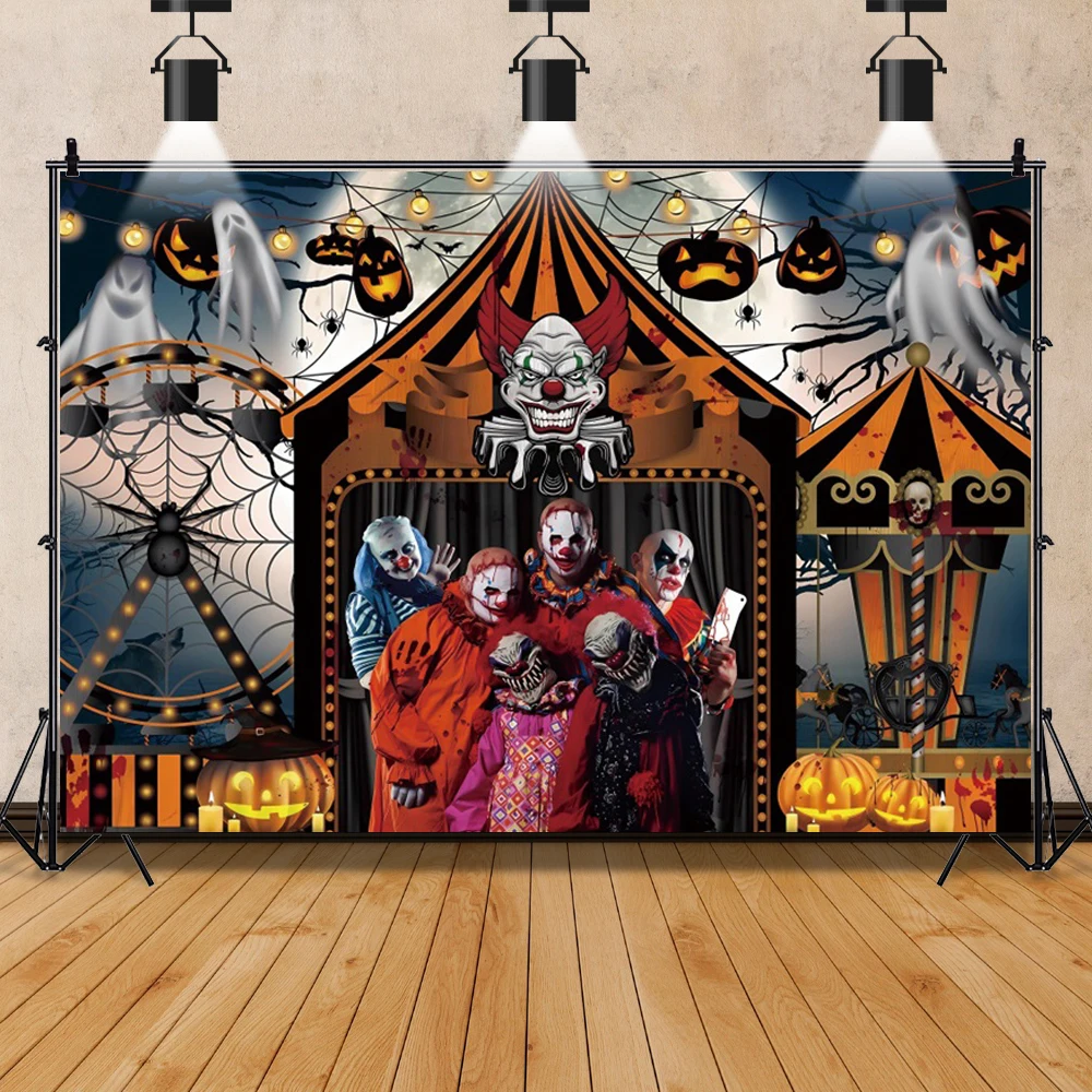 Halloween-Party-Background-Horror-Nights-Pumpkin-Horror-Zombie-Scene ...
