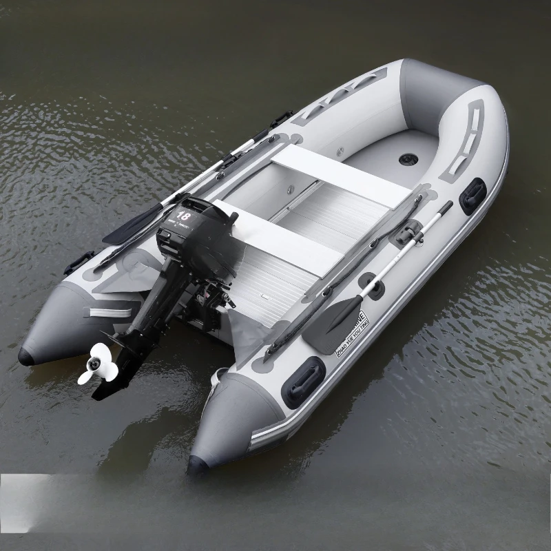 Grey Aluminum Alloy V-bottom Rubber Boat, Patrol Rescue Inflatable Boat ...