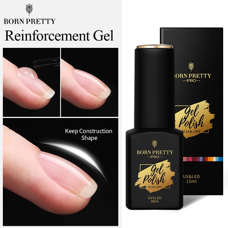 Born Pretty Pro 15ml Reinforcement Gel Uv Led Gel Soak Off Gel Nail Polish Build The Apex And ...