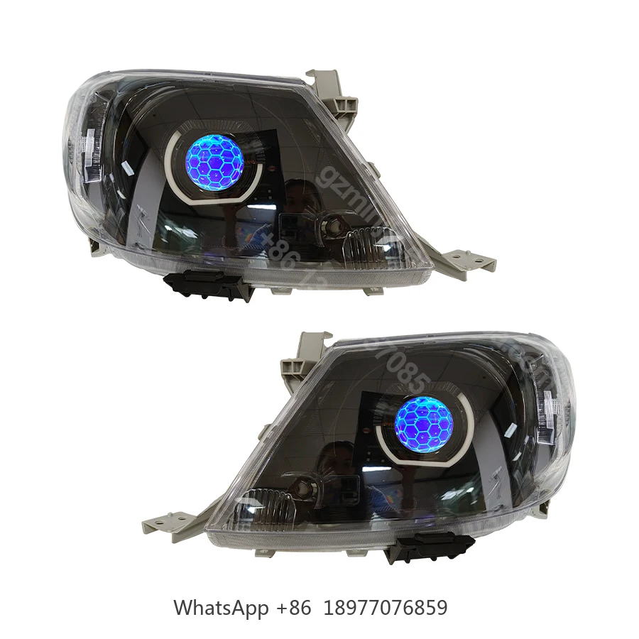 RGB Hilux N70 Pre Facelift Custom Bi Led Projector Headlight Angry Eye ...