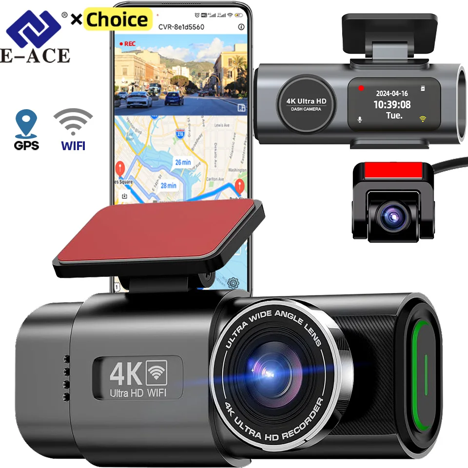 Dash-Cam-4K-GPS-WIFI-APP-24H-Night-Vision-Mini-2-Lens-Dashcam-Car ...