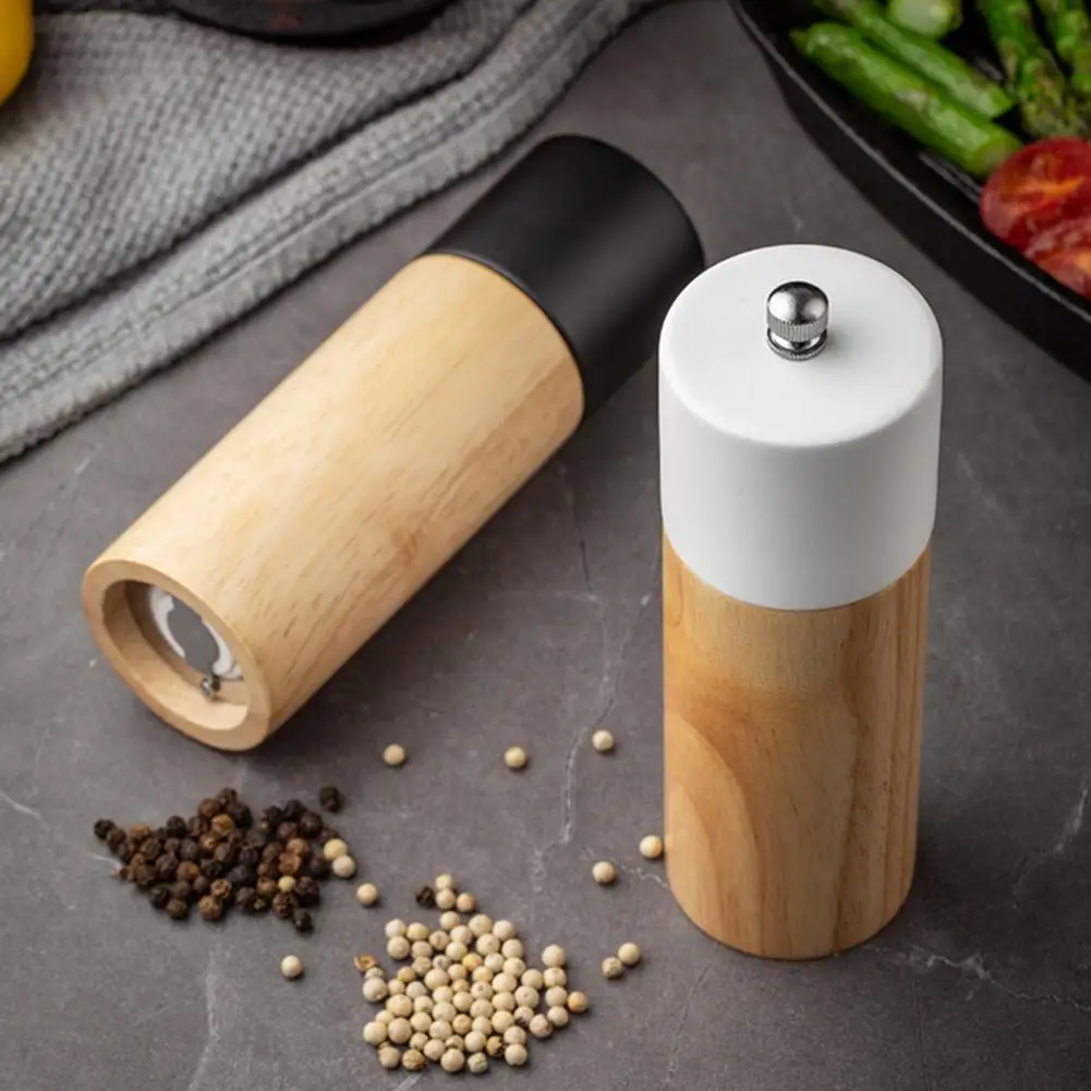 Pepper-Mills-Modern-Refillable-Pepper-Mill-Wood-Pepper-Shakers-Rustic ...
