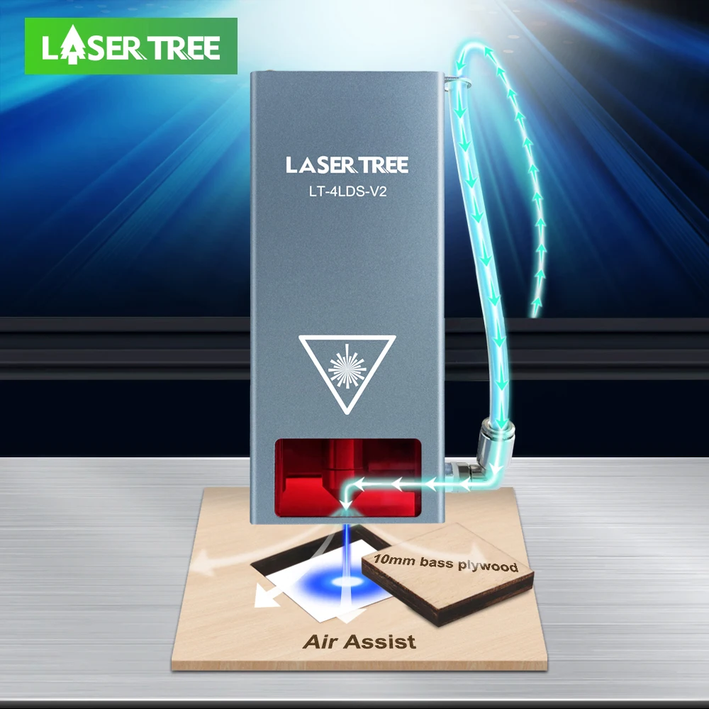 LASER TREE 20W Optical Power 80W Laser Head with Air Assist Blue Light ...