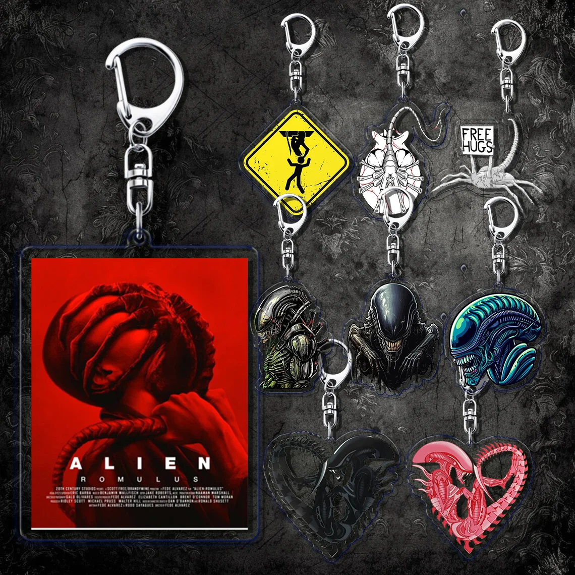 Horror Scary Movie Keychain Key Chain Ring for Bag Sci Fi Science ...