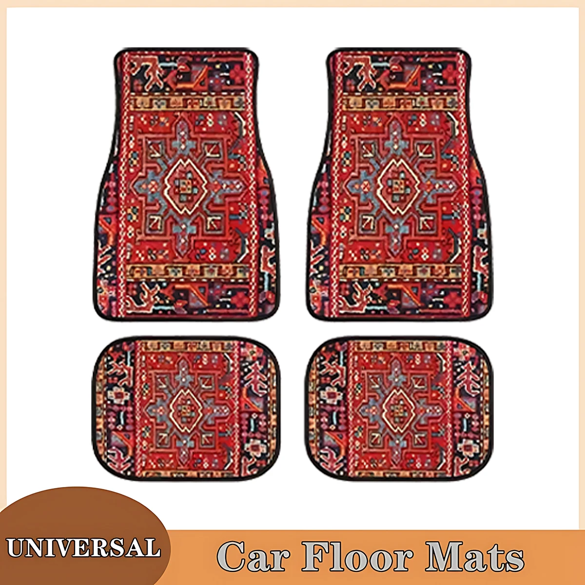 Car-Foot-Mats-Universal-Bohemian-Style-Car-Foot-Mats-Carpet-4-Pieces ...