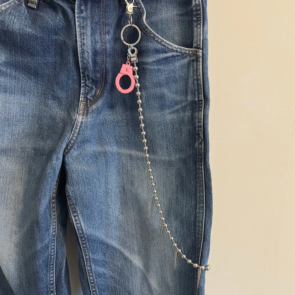 Mini Handcuff Ball Chain Spike Trousers Chain Punk Long Waist Belt ...
