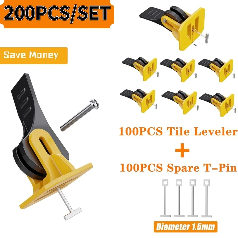 200PCS Reusable Tile Leveling System For Leveling Floor Tiles Hand Tile ...