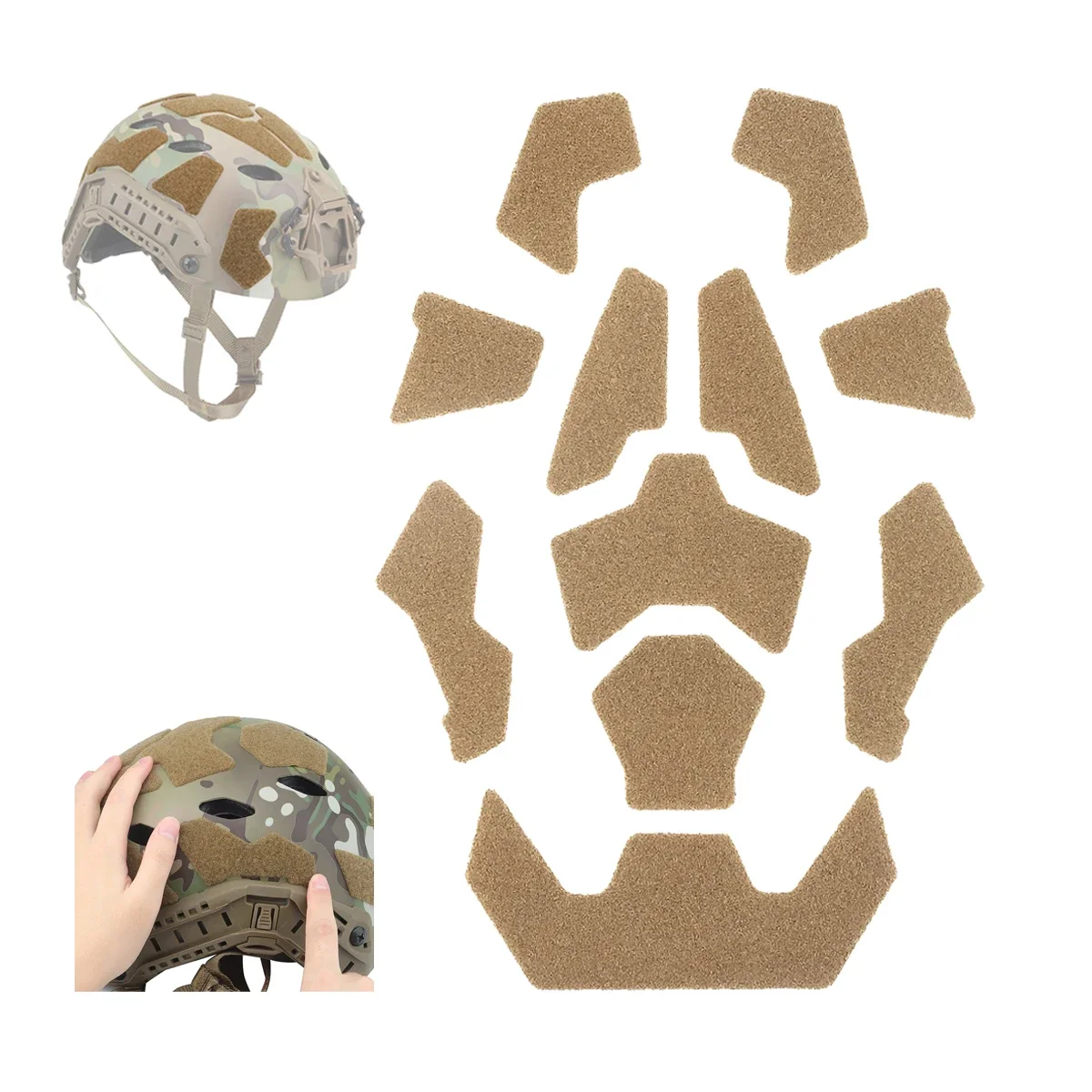 Super-High-Cut-Tactical-FAST-Helmet-Magic-Sticker11Pcs-set-Velcros ...