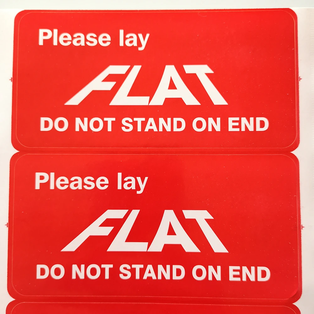 100pcs-12x6cm-PLEASE-LAY-FLAT-DO-NOT-STAND-ON-END-Red-Color-Shipping ...