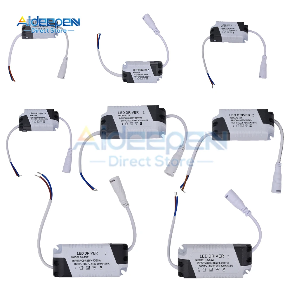 LED Constant Current Driver AC 110V 220V 1-3W 4-7W 8-12W 12-18W 18-24W ...
