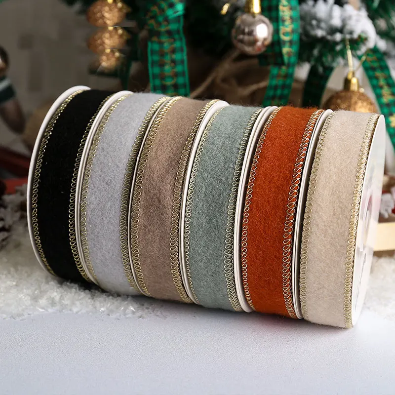 25mm-limited-Christmas-decoration-ribbon-Christmas-felt-with-bow-Hair ...