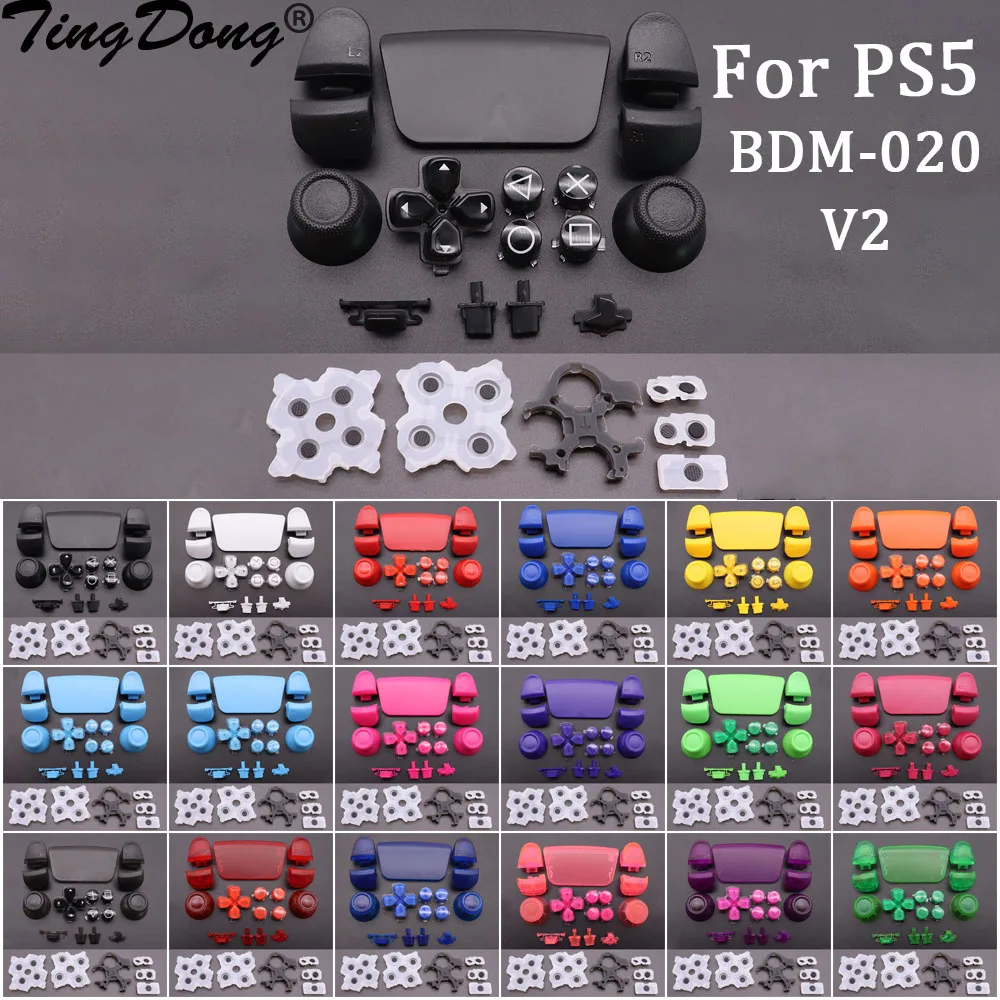 Silicone Rubber Conductive Button & Full Set Joysticks Dpad R1 L1 R2 L2 ...