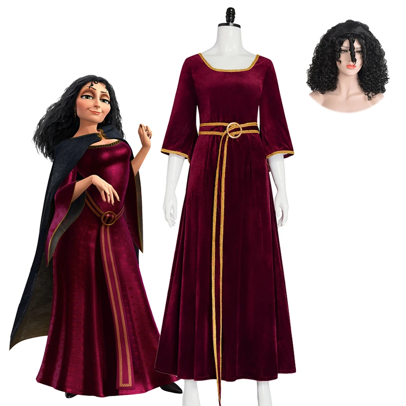 Anime Mother Gothel Cosplay Costume Dress Madame Gothel Cosplay Dress ...