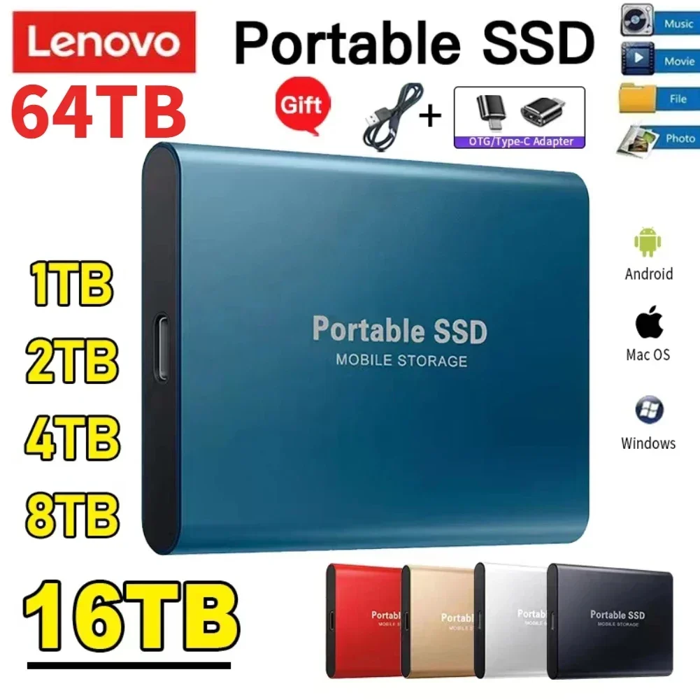 Lenovo-8TB-Portable-SSD-16TB-High-speed-Mobile-Solid-State-Drive-500GB ...