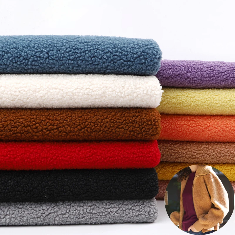 45X50cm-Thickened-Lamb-Fleece-Fabric-Clothing-Wool-Lining-Coral-Fleece ...