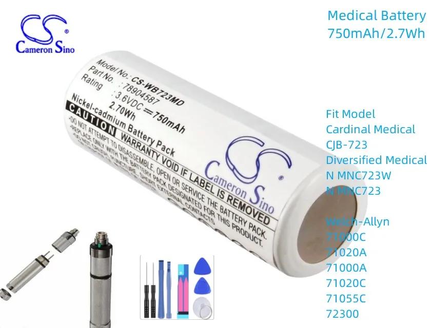 Cameron Sino 750mAh Battery For Welch-Allyn:97150,71020-A,71000,71000C ...