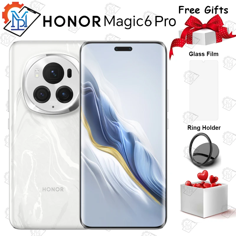 New HONOR Magic 6 Pro 5G 6.8 Inches OLED 120Hz Screen Snapdragon 8 Gen 3 MagicOS 8 Camera 180MP ...