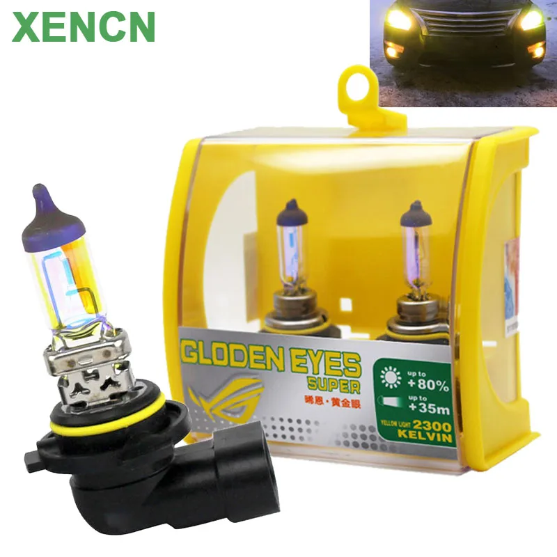 XENCN 9006 HB4 12V 51W Halogen Car Headlights Golden Eyes 2300K Yellow ...