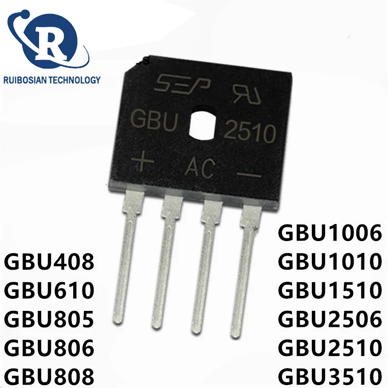 Rectificadores-de-puente-GBU408-GBU610-GBU805-GBU806-GBU808-GBU1006 ...