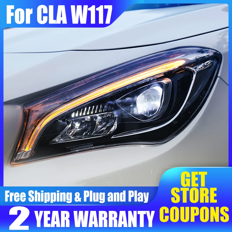 All LED Head Lights For Benz CLA W117 Headlights 2014 2020 LED Day ...
