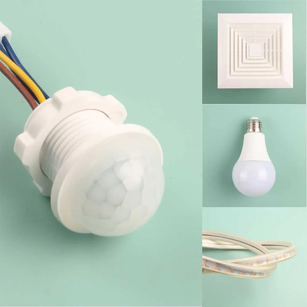 110-220-230V-Mini-Motion-Sensor-Led-Lamp-Home-Indoor-Infrared-PIR-Light ...