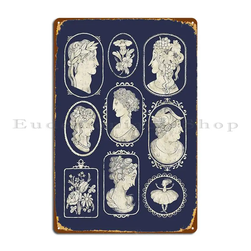 Cameos-Blue-Metal-Sign-Poster-Customize-Garage-Wall-Decor-Kitchen-Wall ...