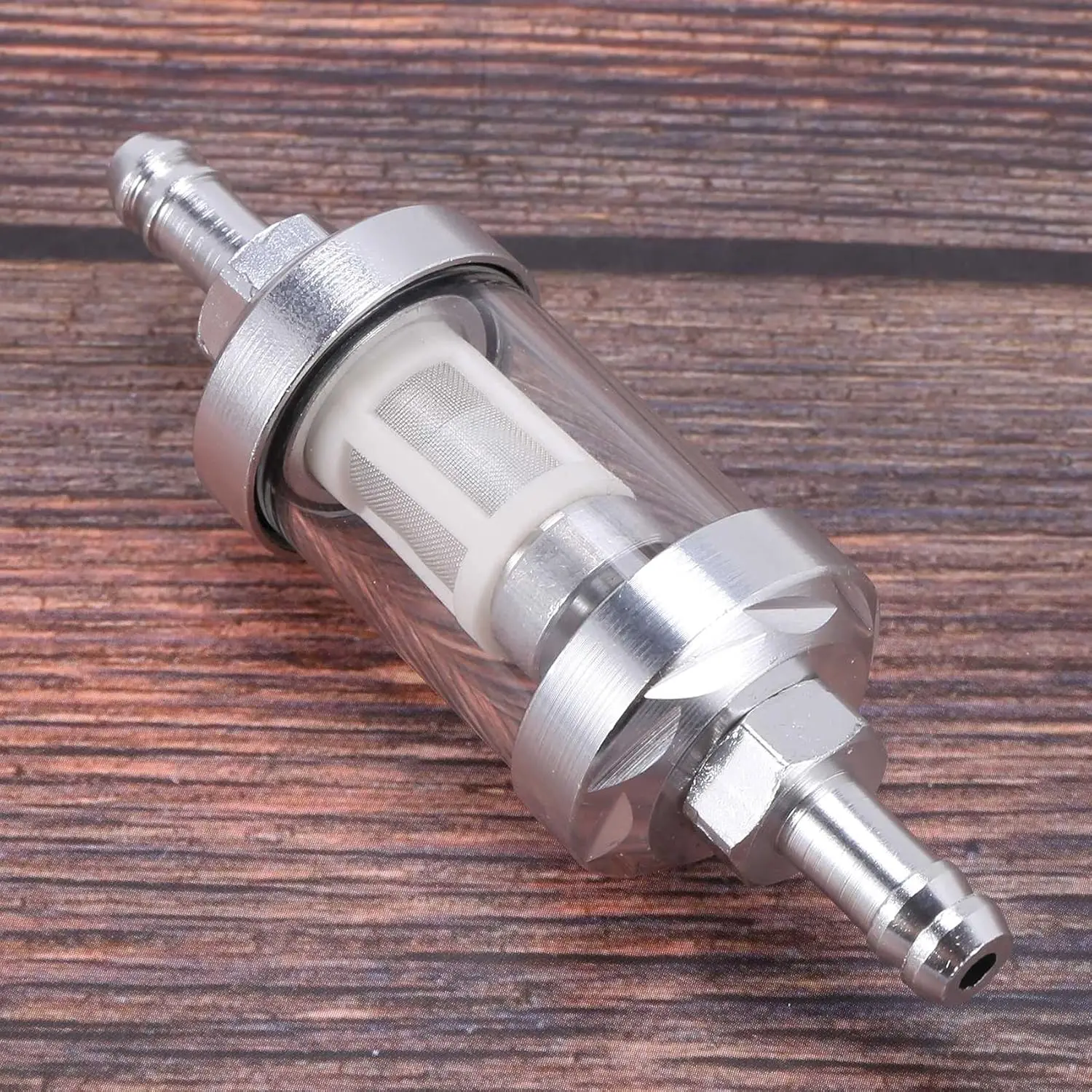 8mm Universal Fuel Filter Aluminum Alloy Fuel Filter Washable Reusable ...