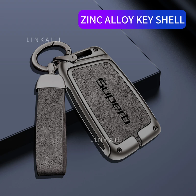 Car zinc alloy key case suitable for Skoda Superb 2 3 A7 car key chain ...