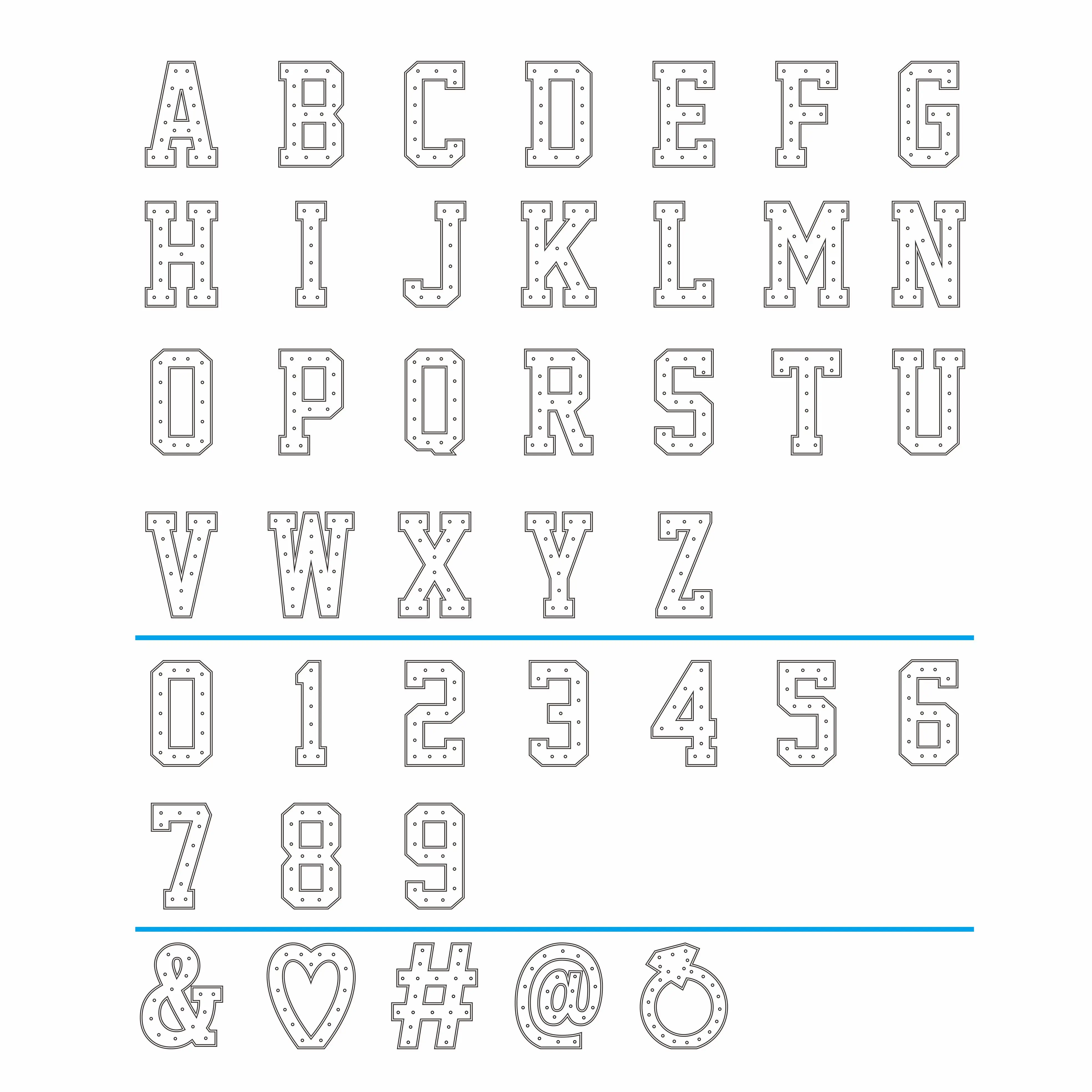 Marquee Letters Font