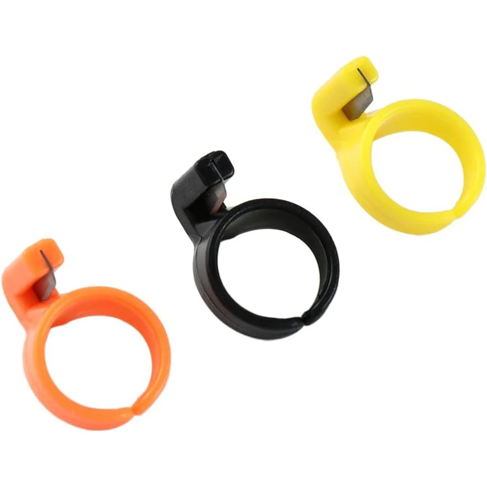 Plastic Thimble Sewing Ring Thread Cutter Finger Blade Needle Craft ...
