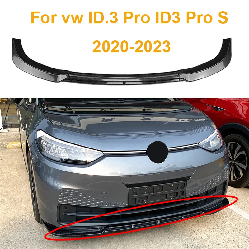 For-VW-ID-3-Front-Bumper-Splitter-lower-Chin-Lip-Spoiler-Diffuser-Cover ...