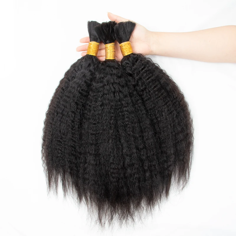 Kinky-Straight-Bulk-Human-Hair-For-Braiding-Brazilian-Yaki-Hair-Raw ...