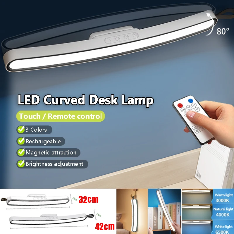 LED-Curved-Desk-Lamp-32cm-42cm-Rechargeable-Magnetic-Table-Lamp-Touch ...