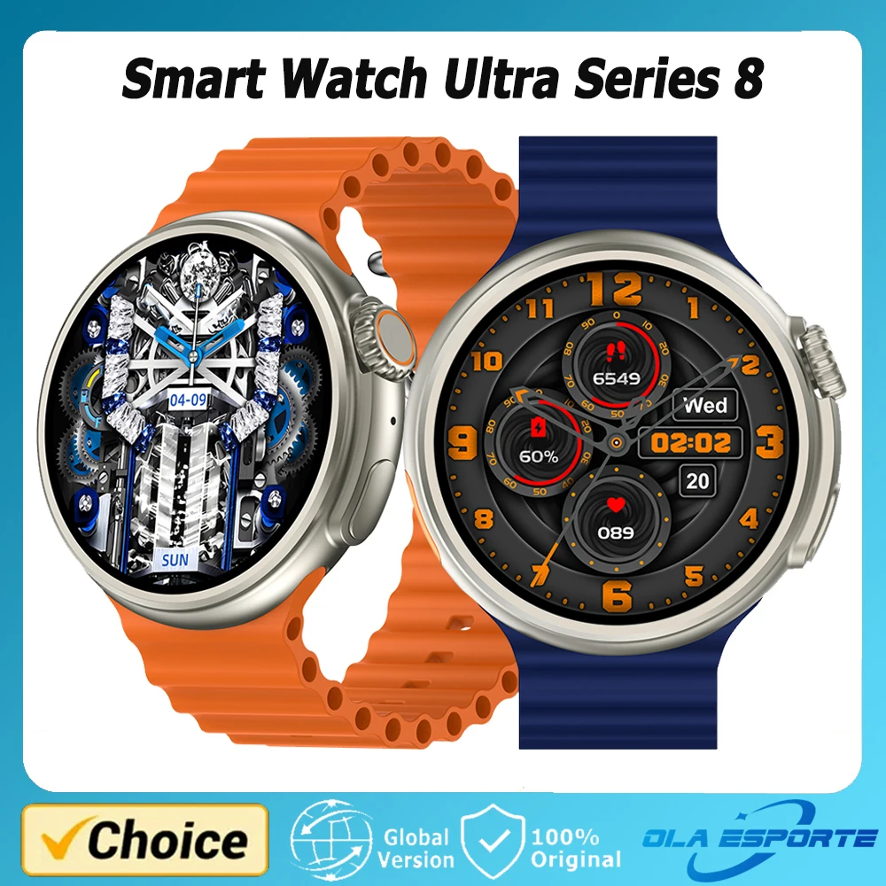 Nuovo-in-Ultra-9-NFC-AMOLED-Smartwatch-Men-Heart-Rate-BT-Call-Compass ...