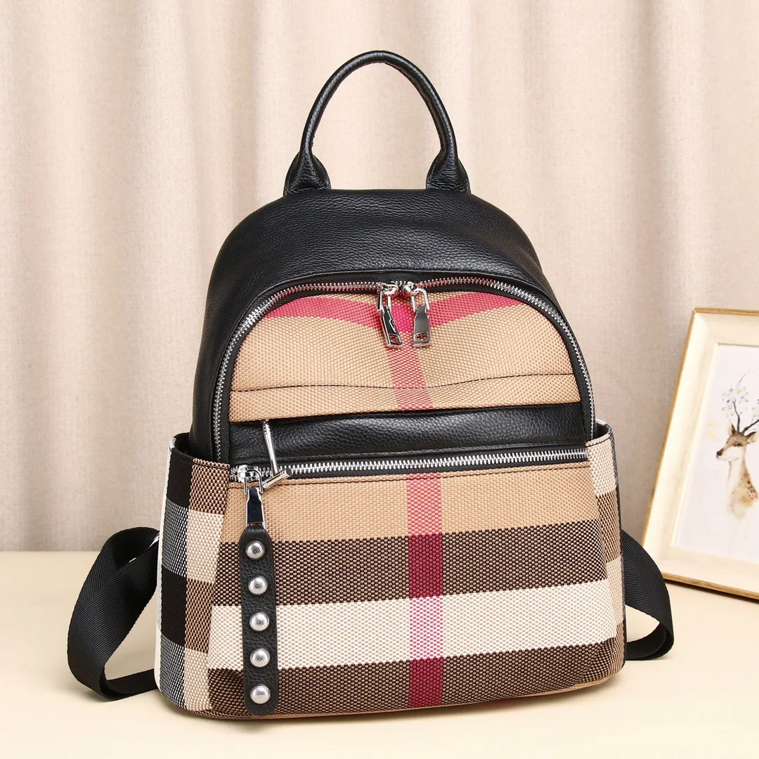 Genuine-Leather-Backpack-Fashion-Women-High-Quality-Women-s-Commuting ...