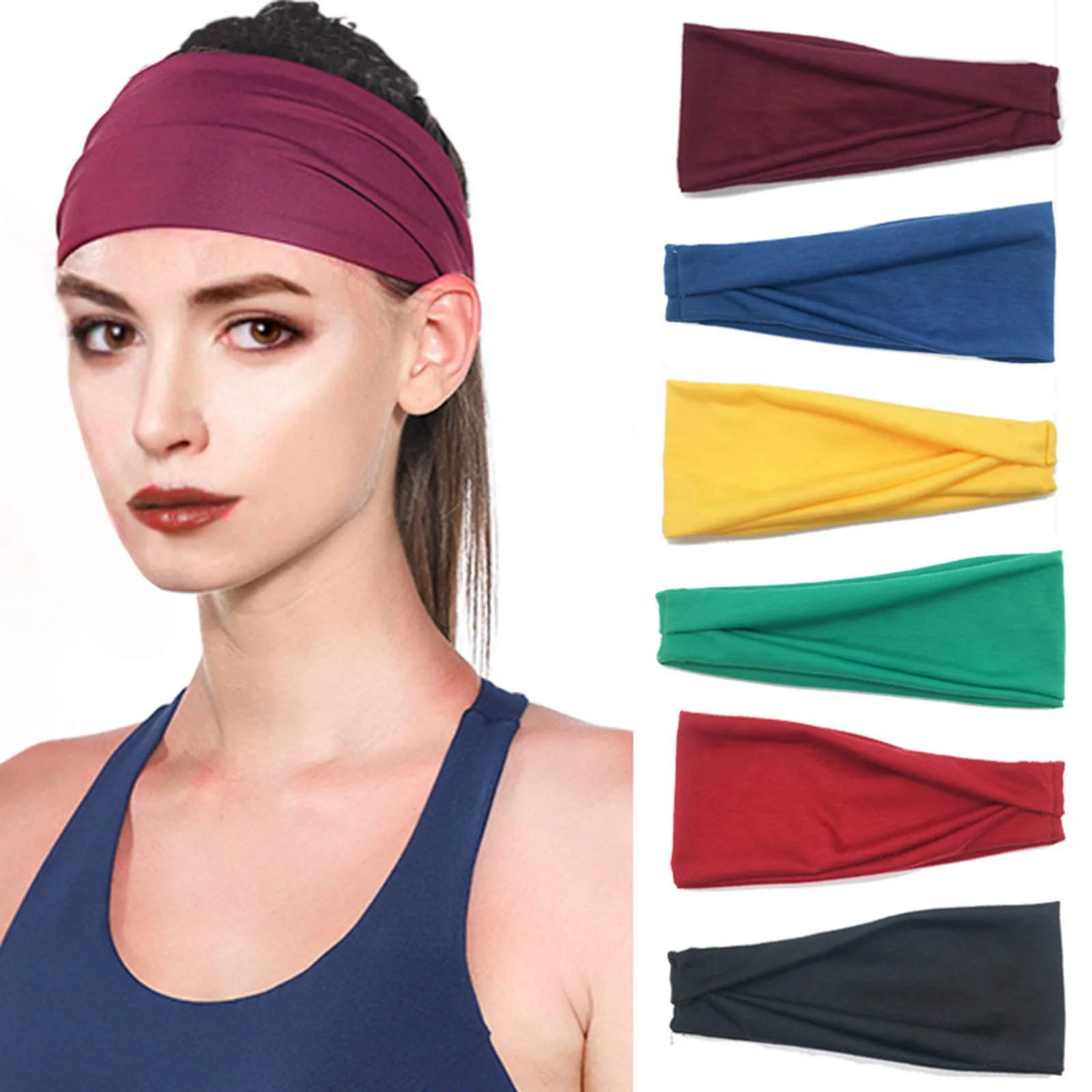 Women-s-Yoga-Running-Headbands-Sports-Workout-Solid-Color-Fashion-Hair ...
