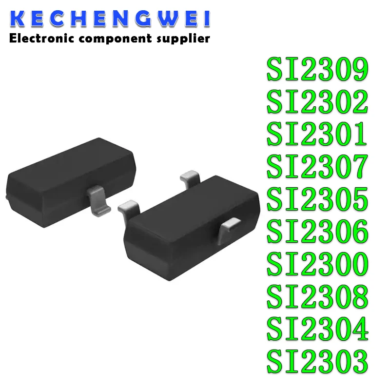 50pcs Si2302 Si2307 Si2301 Si2305 Si2306 Sot23 Si2300 Si2304 Si2308 ...