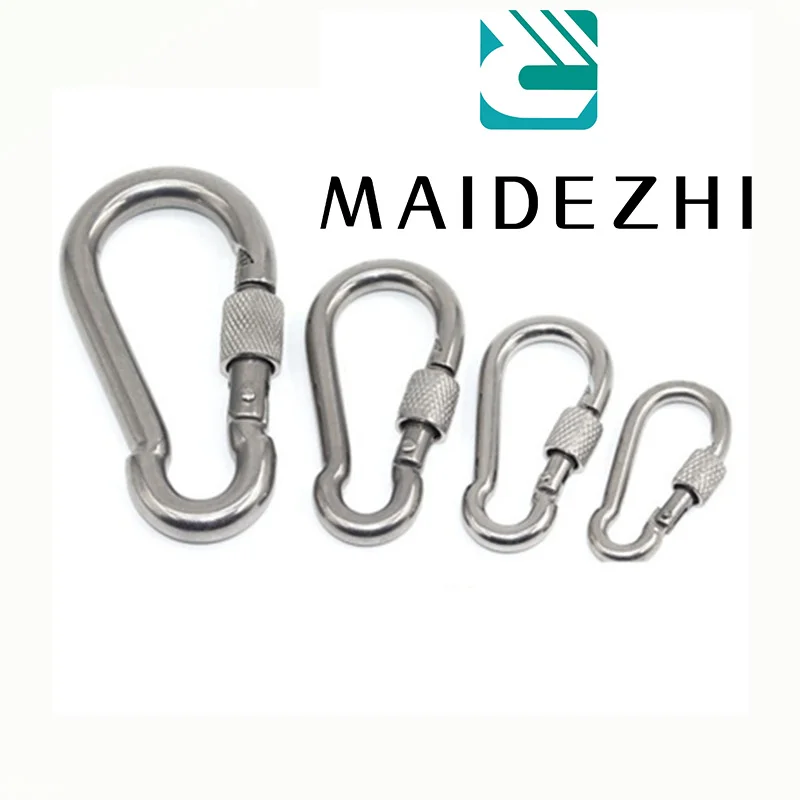 M6-M8-M10-Multifunctional-304-Stainless-Steel-Spring-Snap-Carabiner ...