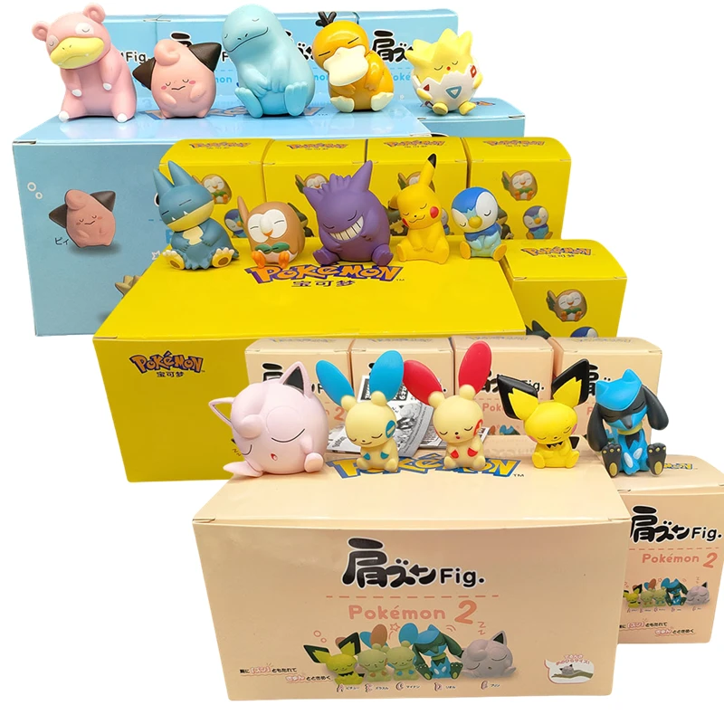 5Pcs-Set-POKEMON-Doll-Toys-Snooze-Pikachu-Snorlax-Gengar-Lucario ...