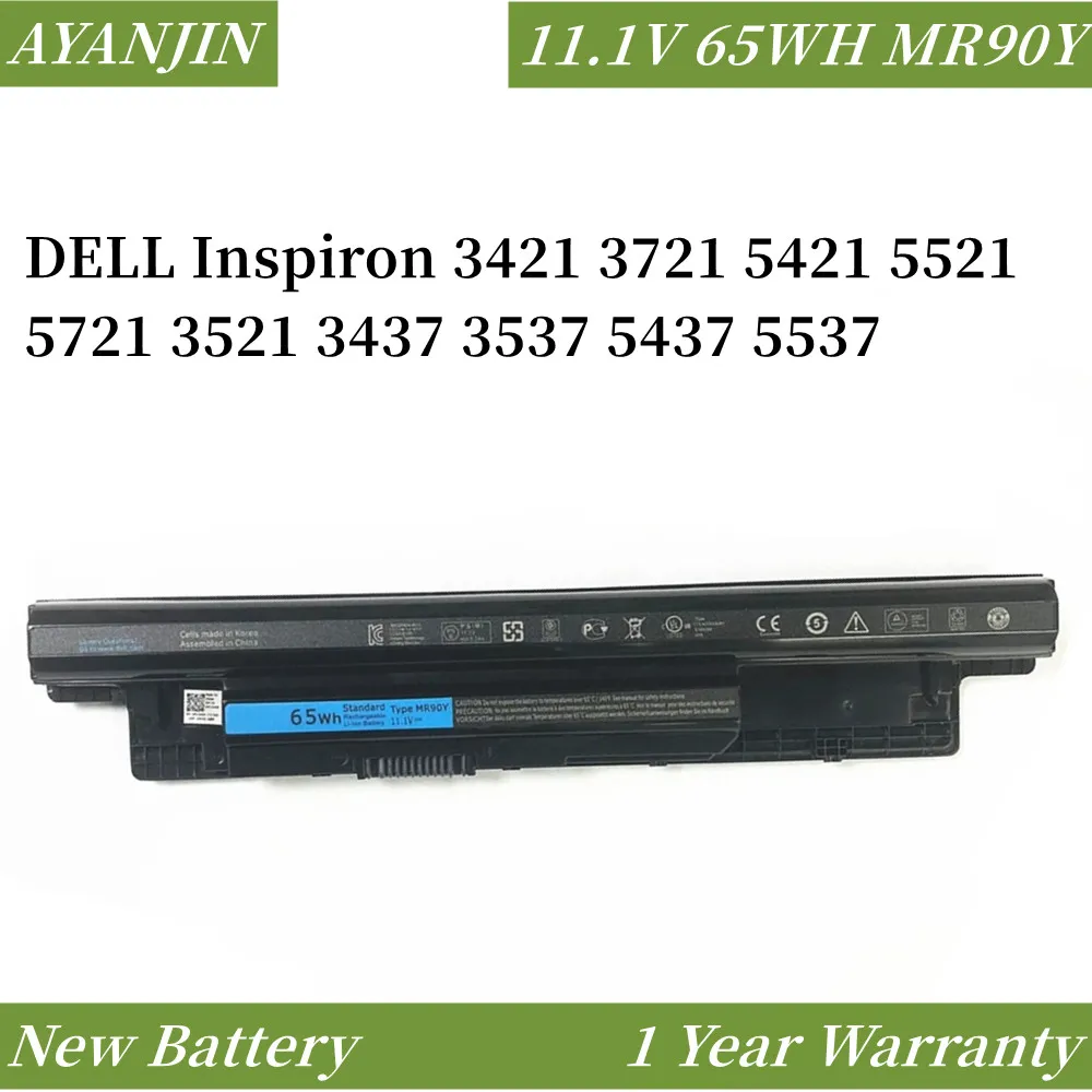 11.1V 65WH 6000mAh MR90Y Battery for DELL Inspiron 3421 3721 5421 5521 ...